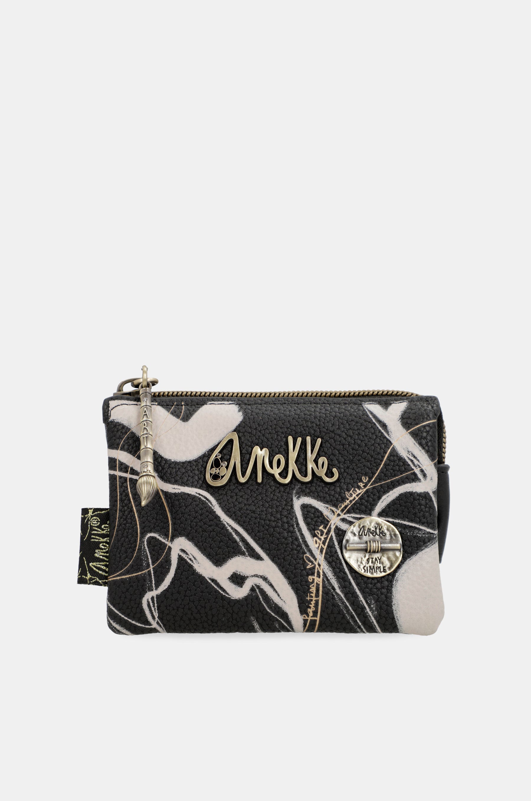 3 compartment purse black Nature Shodō