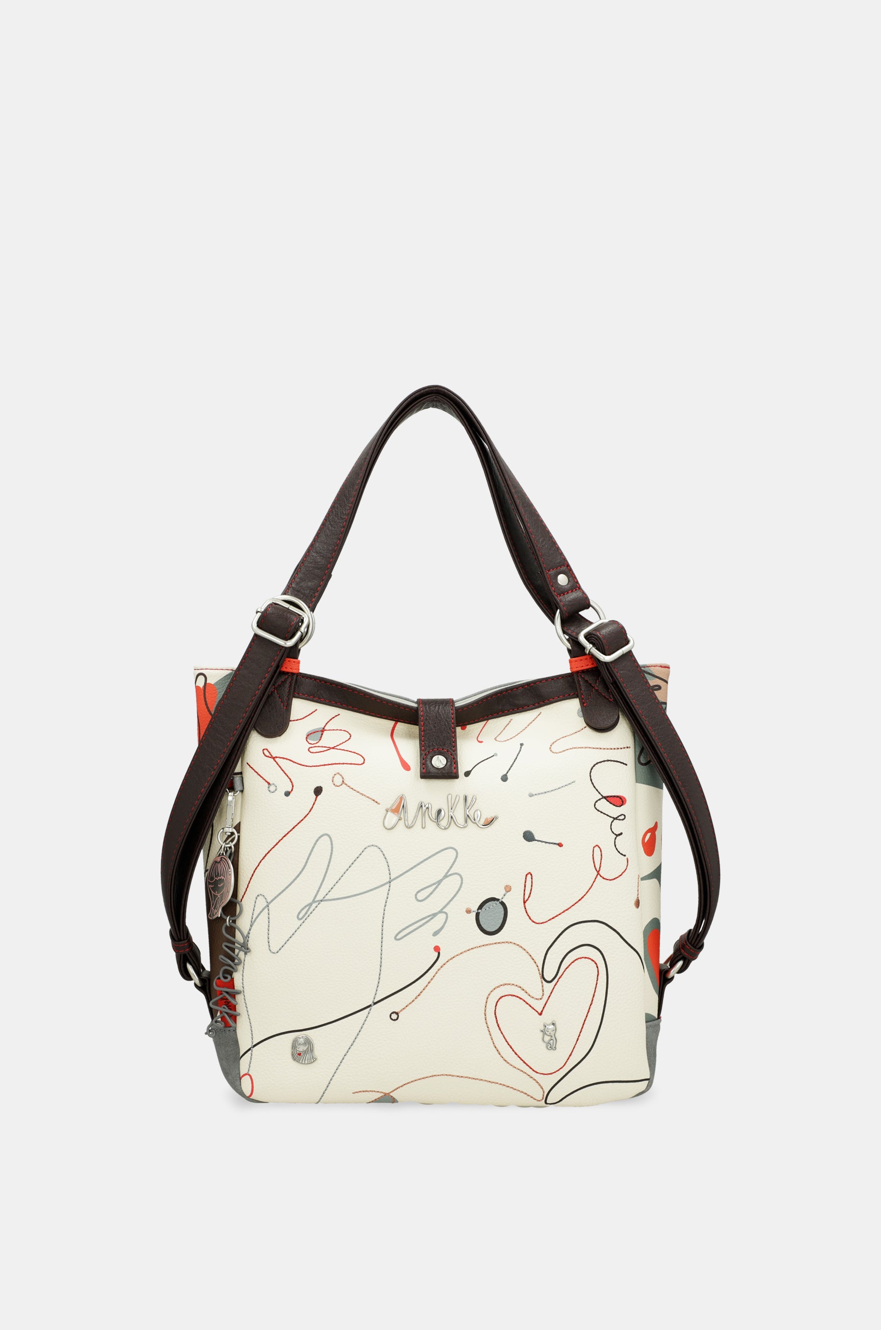 Convertible shoulder bag into backpack Alma